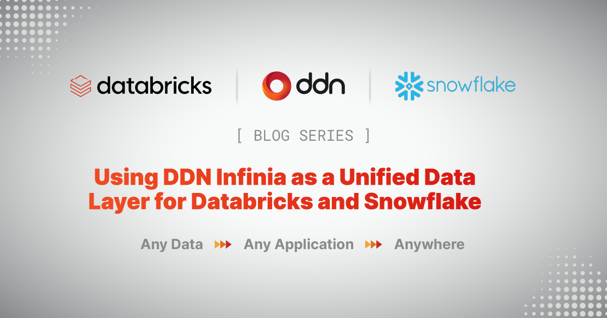 Using DDN Infinia as a Unified Data Layer for Databricks and Snowflake